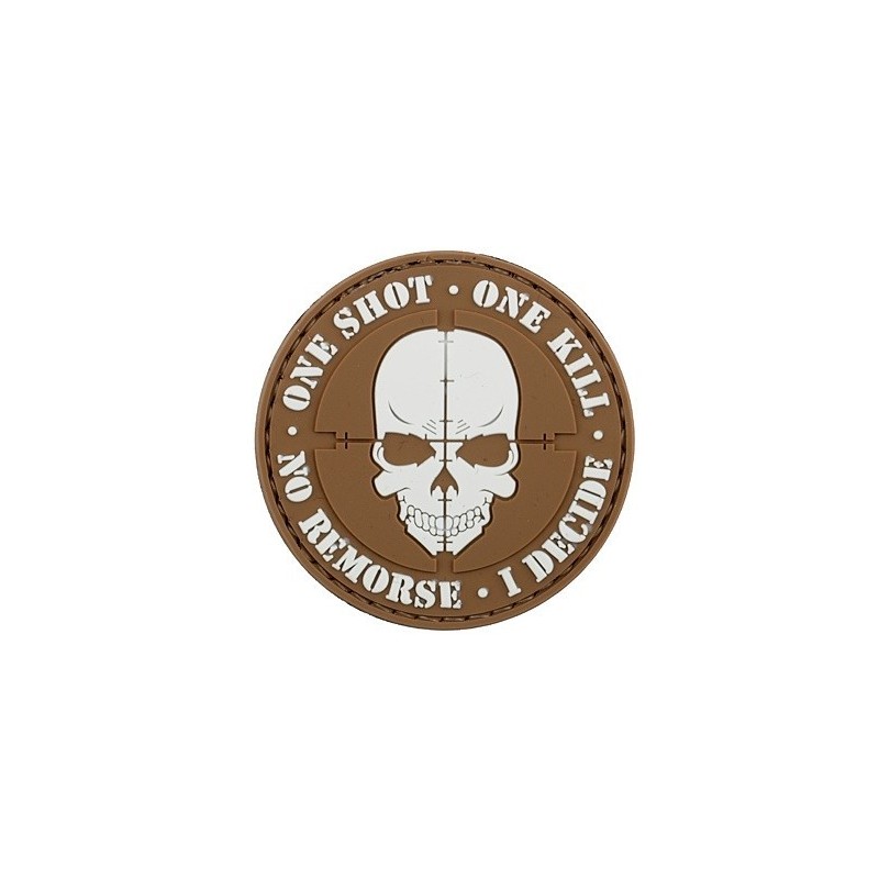 Patch 3D PVC One Shot One Kill - TAN