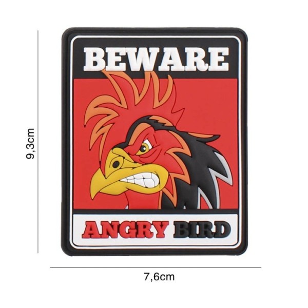 Patch 3D PVC Beware Angry Bird